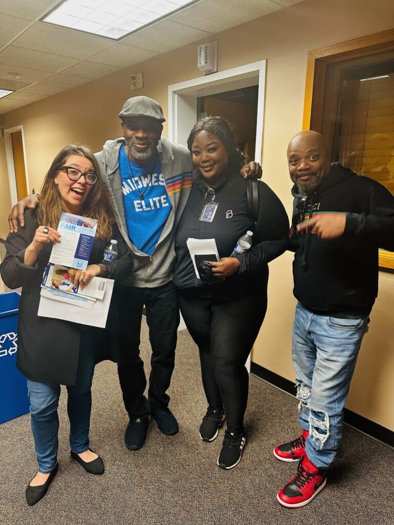 Earl Stokes talks to Tarah Brewster and Alyson Chavez-Stewart from ...